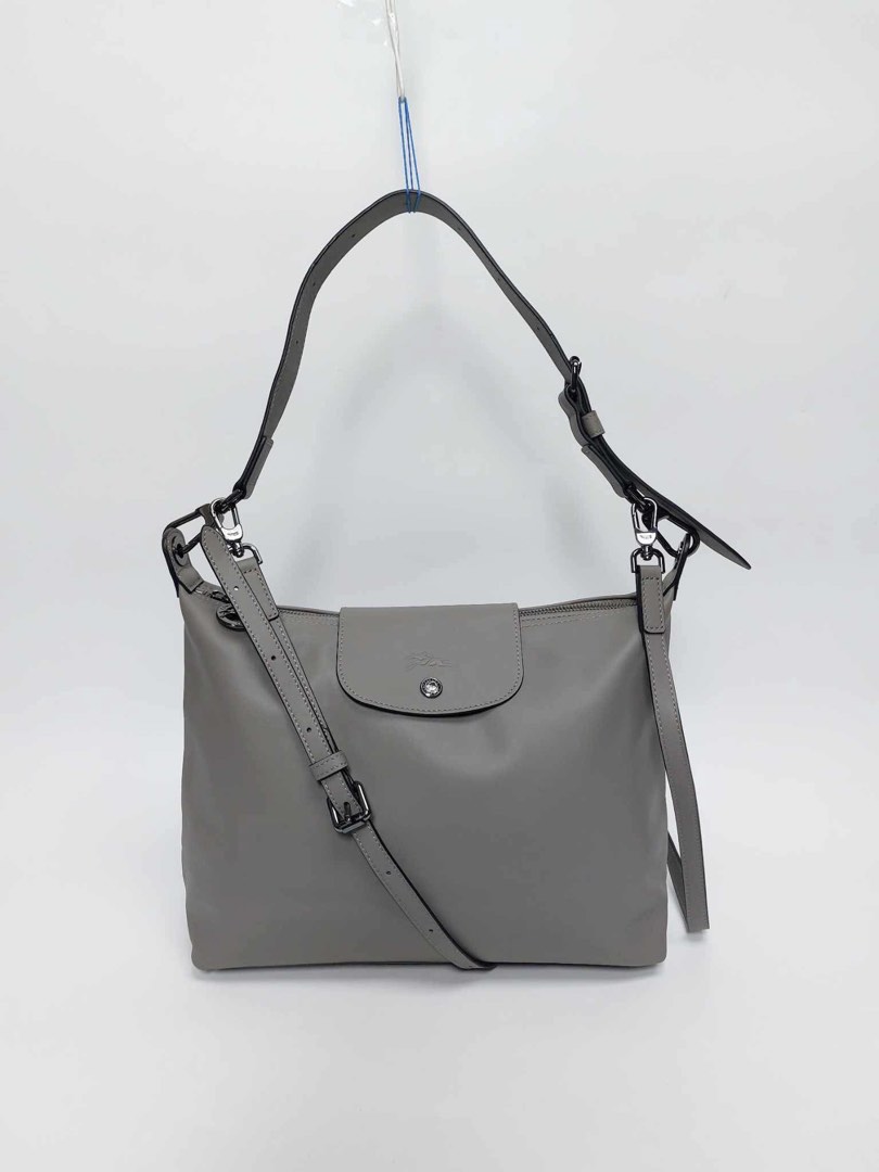 Longchamp ALL leather gray, Women's Fashion, Bags & Wallets, Cross-body ...