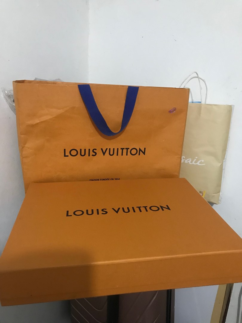 Louis vuitton LV paper bag and box for neverfull mm, Luxury, Bags ...