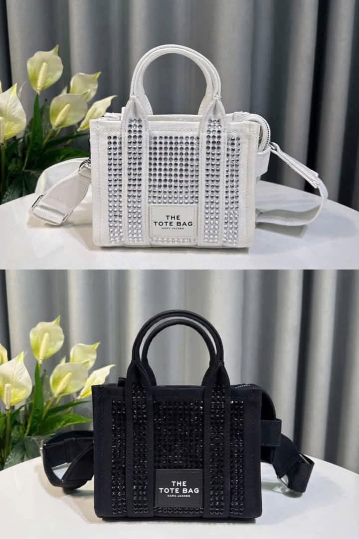 MARC JACOBS The Crystal Canvas Mini Tote Bag, Women's Fashion, Bags ...