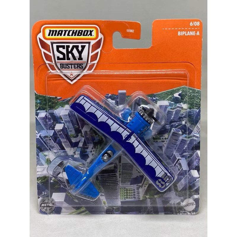 Matchbox BIPLANE A Blue Sky Busters Fixed Wing Aircraft 72 Diecast ...