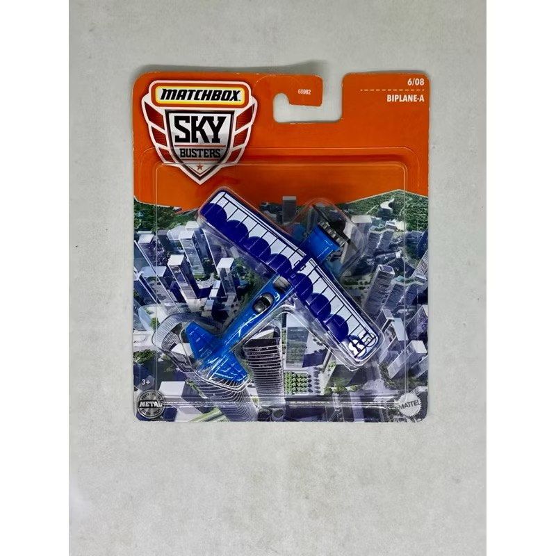 Matchbox BIPLANE A Blue Sky Busters Fixed Wing Aircraft 72 Diecast ...