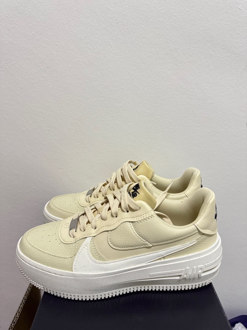 Nike Air Force 1 Platform (Fossil/Sail/ Summit), Women's Fashion ...
