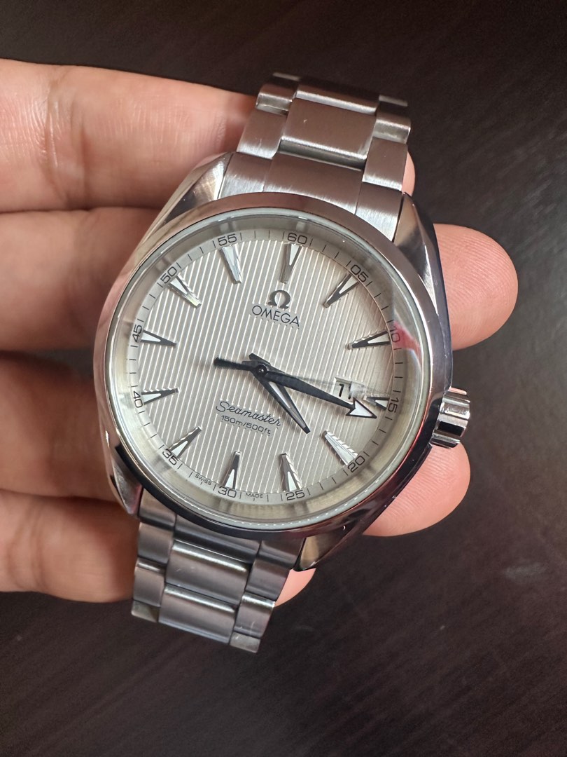 Omega Seamaster Aqua Terra 150m Silver Teaked Dial Quartz, Luxury ...