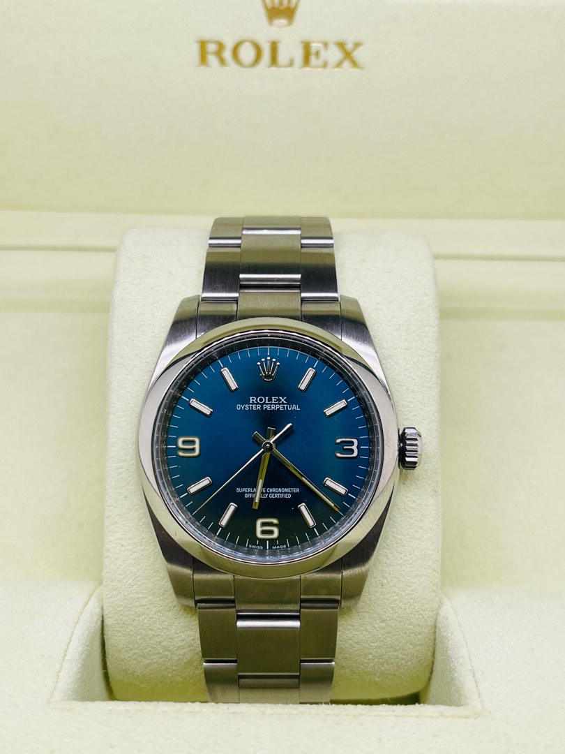 Oyster Perpetual Blue 369 Dial, Luxury, Watches on Carousell