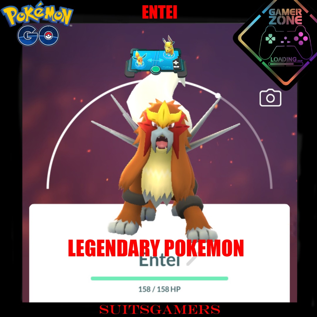 Pokemon GO - Entei [LEGENDARY POKEMON], Video Gaming, Video Games ...