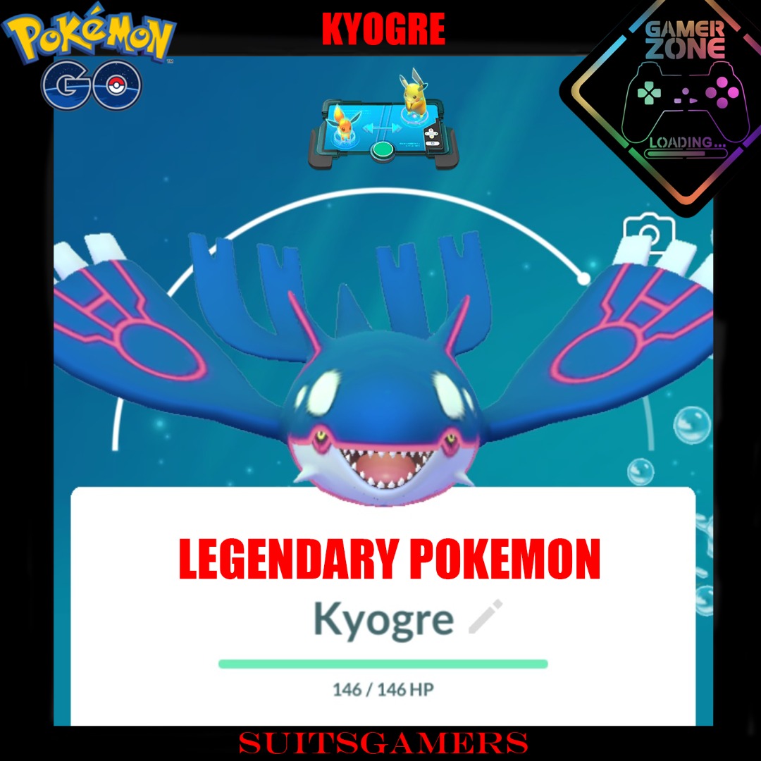 Pokemon GO - Kyogre [LEGENDARY POKEMON], Video Gaming, Video Games ...