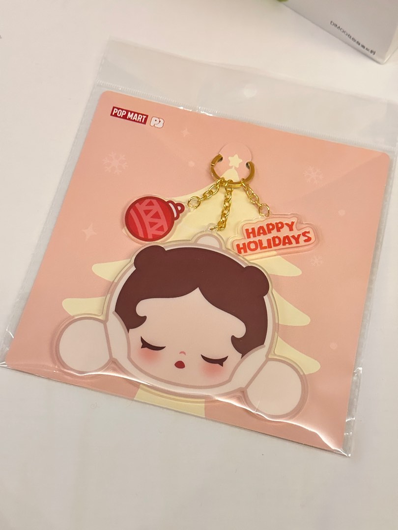 Popmart Labubu / SkullPanda Christmas Mirror Keychain, Hobbies & Toys ...