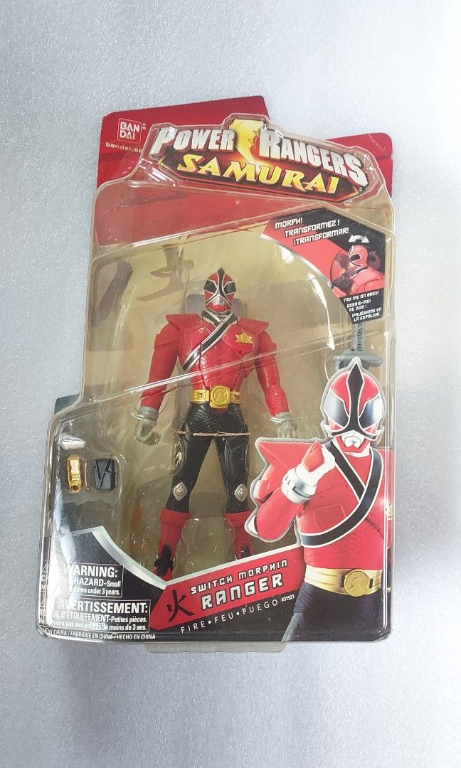 [Offer $14] Power Rangers Samurai Switch Morphin Ranger Fire Bandai ...