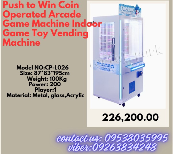PUSH TO WIN COIN OPERATED ARCADE GAME MACHINE INDOOR GAME TOY VENDING ...