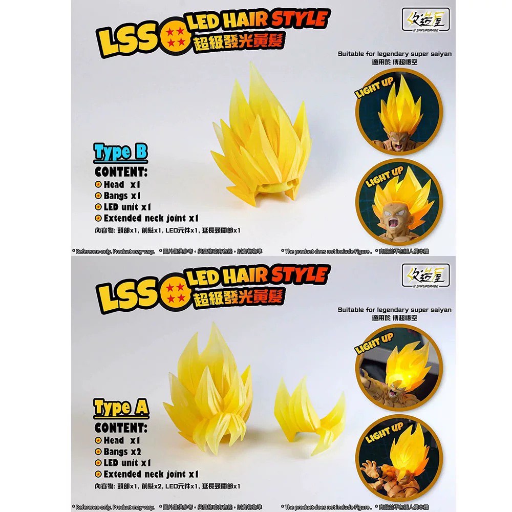 Rv custom Goku Super Saiyan A+B Led Hair sets, Hobbies & Toys, Toys ...