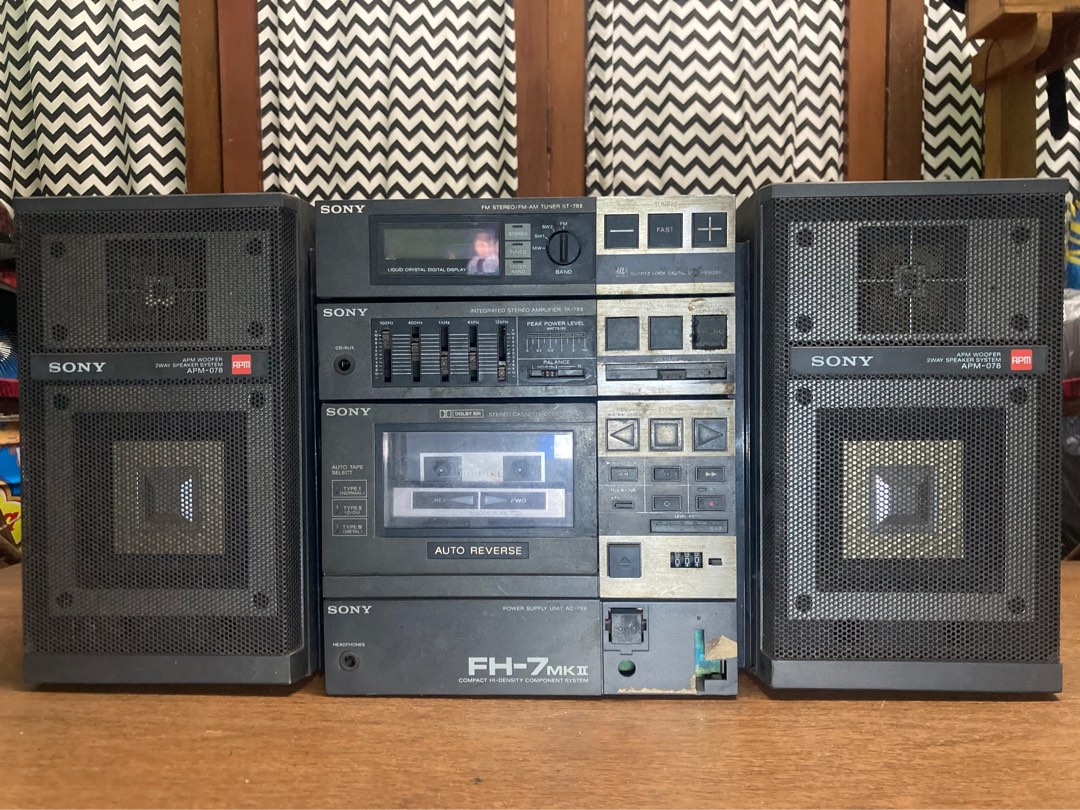 Sony compact component system FH-7 MK II SoNy APM-078 speaker, Hobbies ...