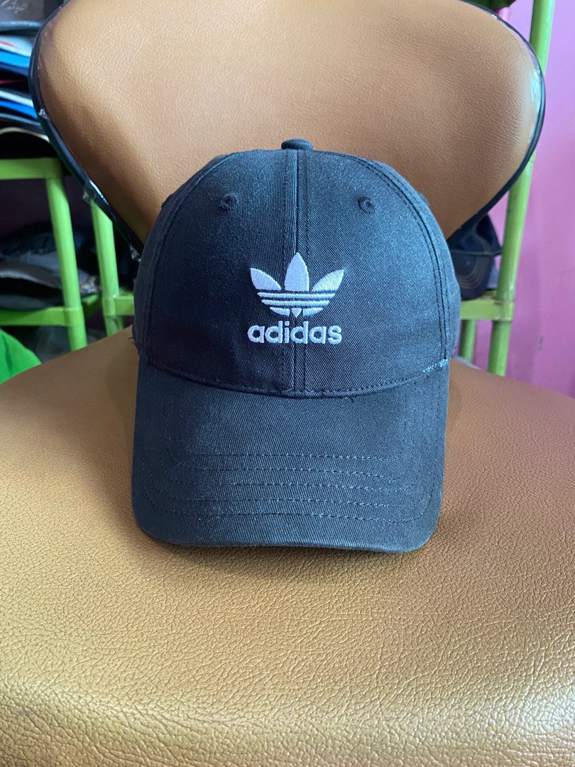 Topi Adidas trifoil original hitam logo, Fesyen Pria, Aksesoris, Topi ...