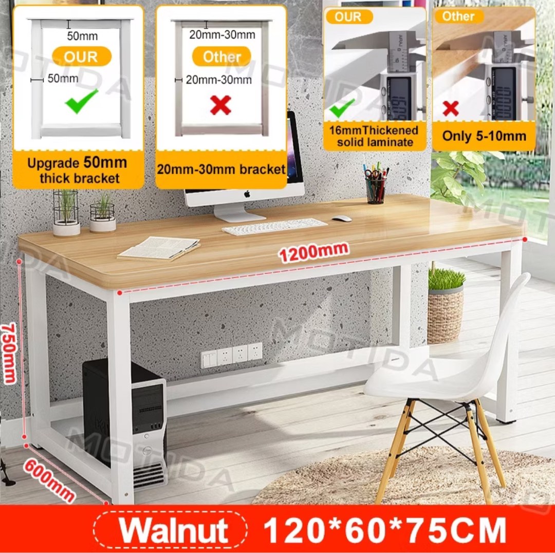 Wooden Computer Desk Table, Furniture & Home Living, Furniture, Tables ...