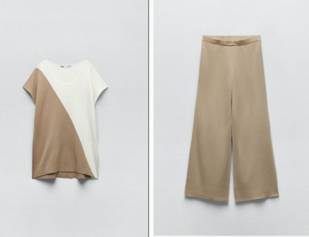 Zara knit color block coords, Women's Fashion, Dresses & Sets, Sets or ...