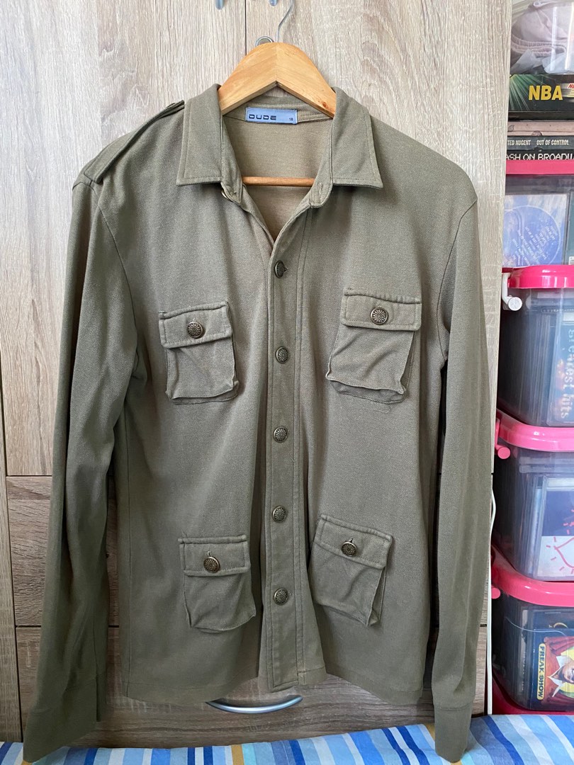 Army green military jacket, Women's Fashion, Coats, Jackets and ...