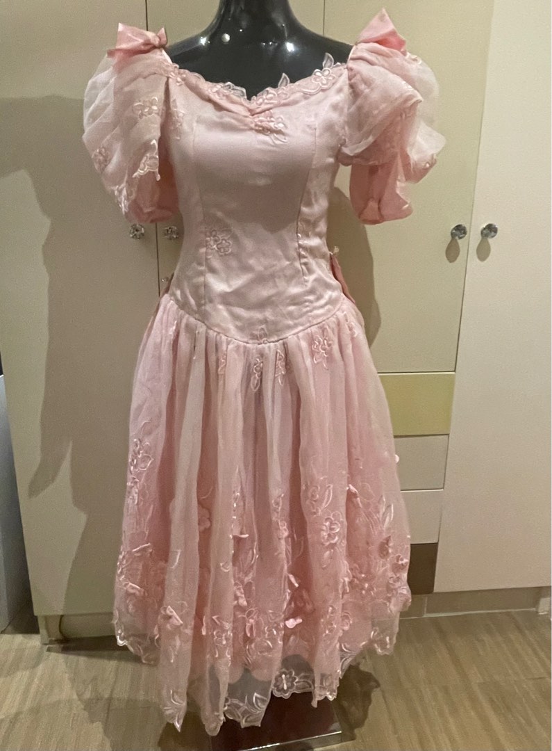 COQUETTE PINK RIBBON DRESS (Negotiable), Women's Fashion, Dresses ...