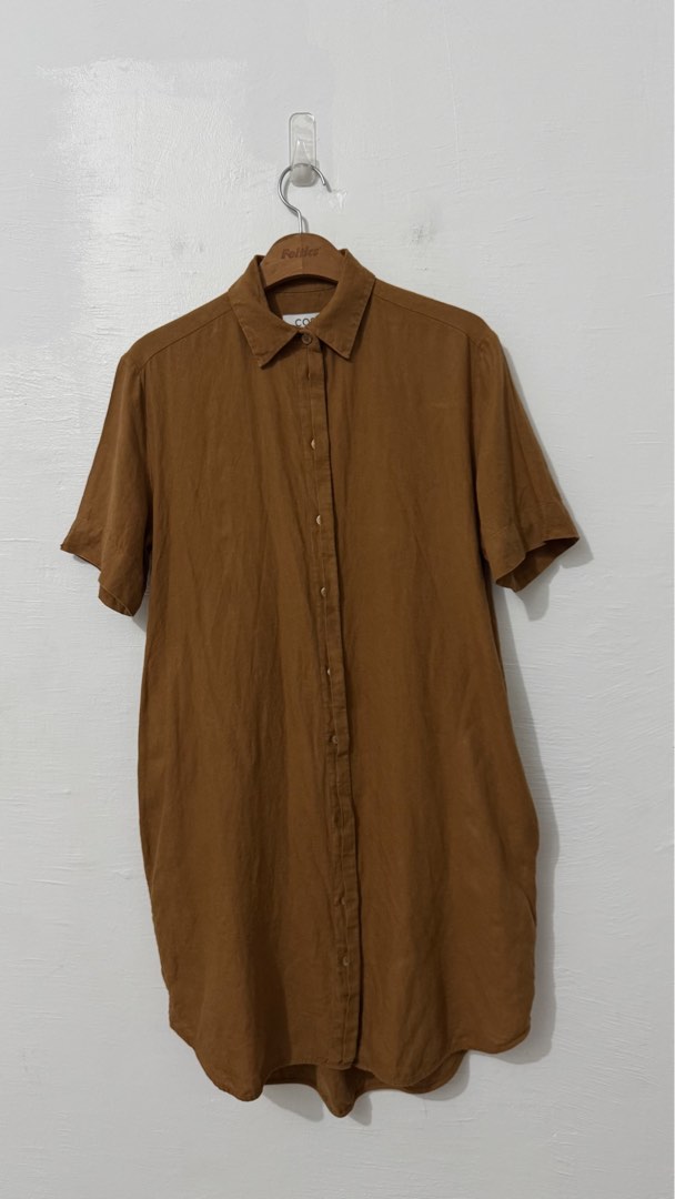 Cos linen buttondown dress, Women's Fashion, Dresses & Sets, Dresses on ...