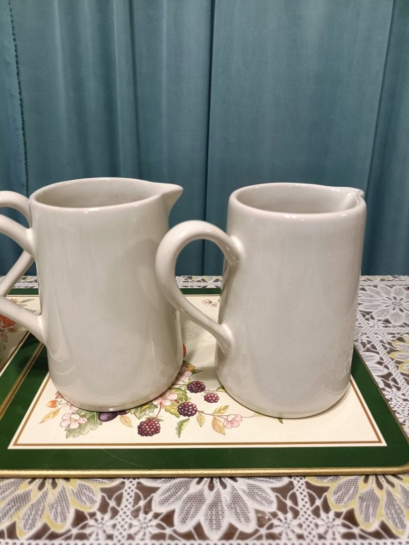 Creamy White Mini Pitchers, Furniture & Home Living, Kitchenware ...