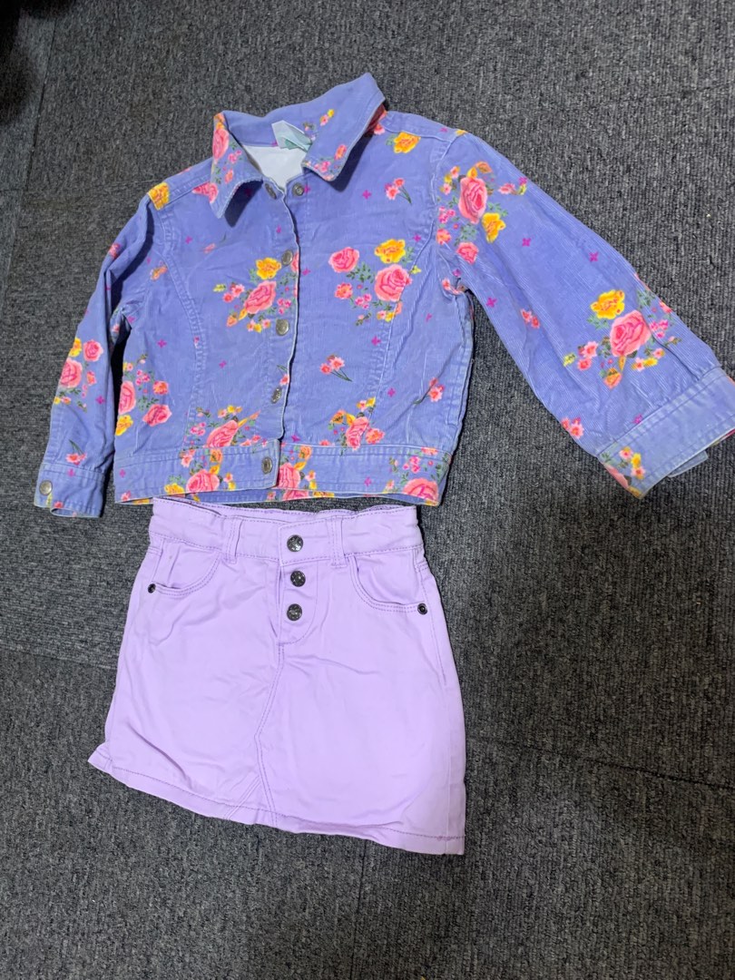 Denim jacket and palda, Babies & Kids, Babies & Kids Fashion on Carousell