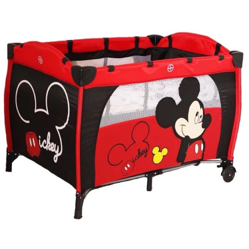 Disney Mickey Baby Cot/Play Pen, Babies & Kids, Baby Nursery & Kids ...