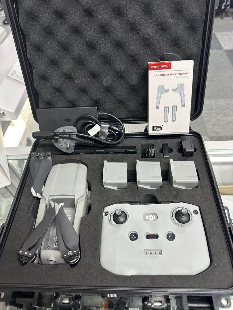 DJI MAVIC AIR 2 FLY MORE COMBO (USED), Photography, Drones on Carousell