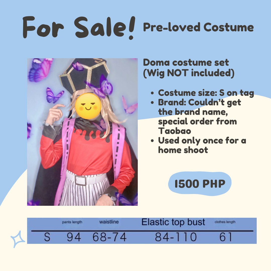 Doma Costume Demon Slayer Kimetsu no Yaiba Cosplay, Men's Fashion, Tops ...