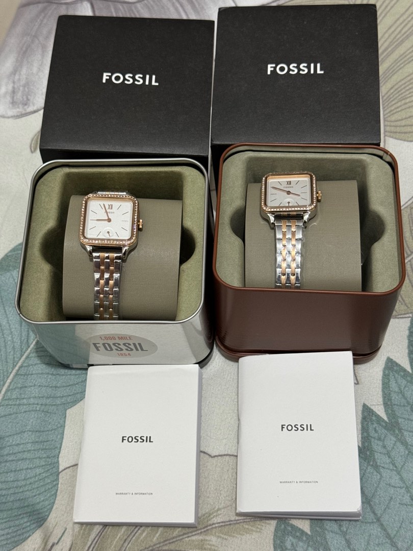 Fossil Watch Colleen Tree-hand Two Tone Stainless Steel, Women's ...