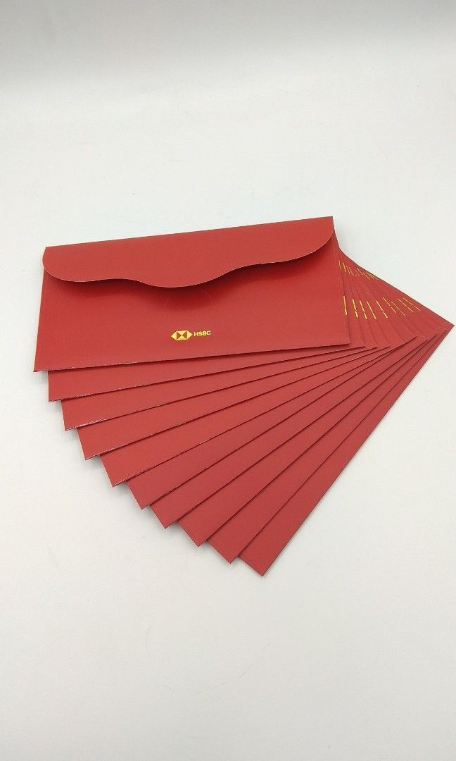 HSBC 2024 Ang Pow Red Packet 10 Pieces Set, Hobbies & Toys, Stationery ...