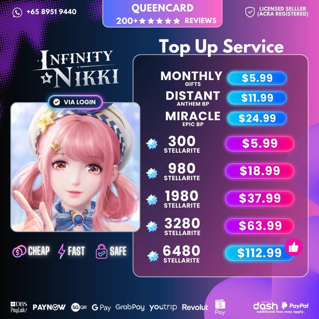 Infinity Nikki Top Up Service | CHEAP MONTHLY GIFT PASS BATTLE DISTANT ...