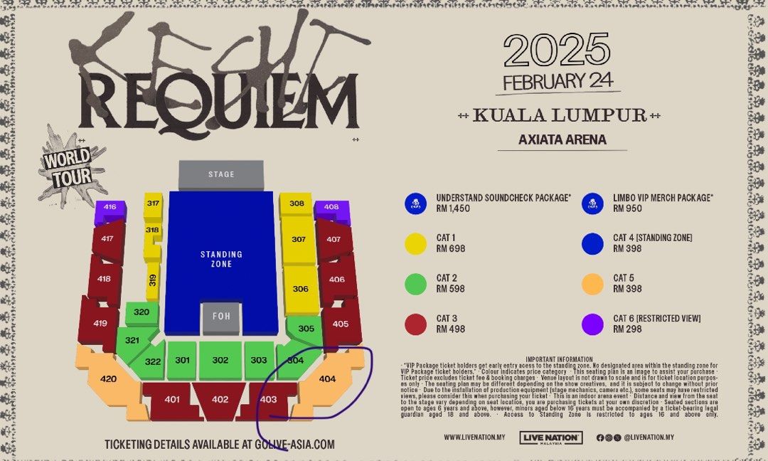 Keshi: Requiem Tour In Kuala Lumpur cat 5 seating , Tickets & Vouchers ...