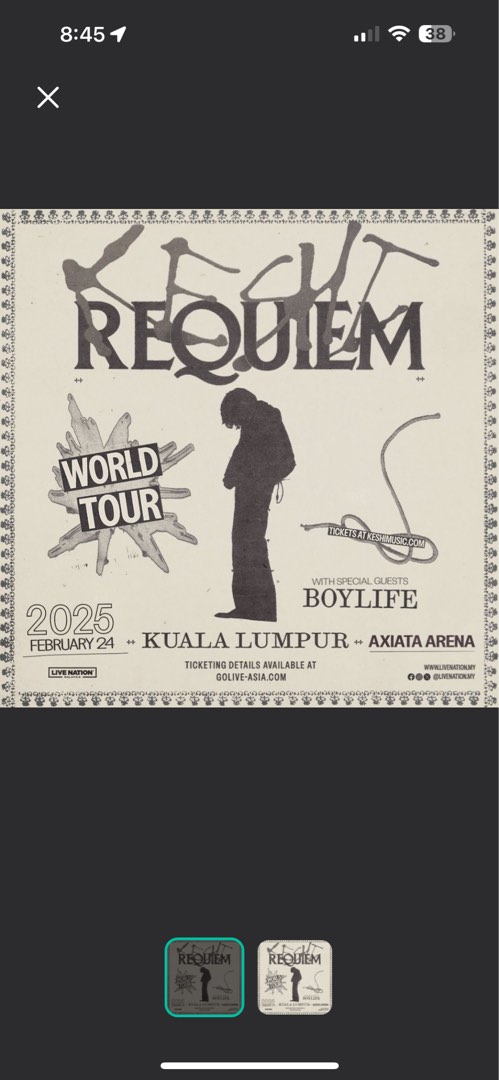 Keshi: Requiem Tour In Kuala Lumpur cat 5 seating , Tickets & Vouchers ...