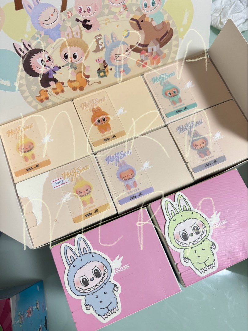 Labubu Exciting Macaroon V1 and Have A Seat V2, Hobbies & Toys, Toys ...