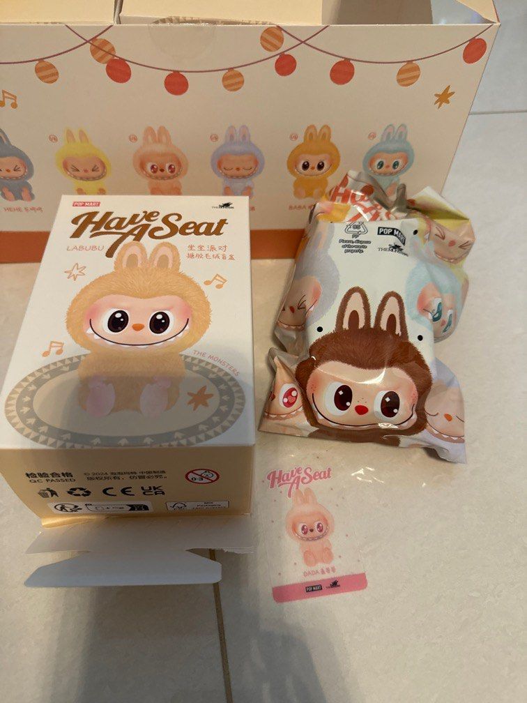 Labubu version 2 ( Have a seat ), Hobbies & Toys, Toys & Games on Carousell