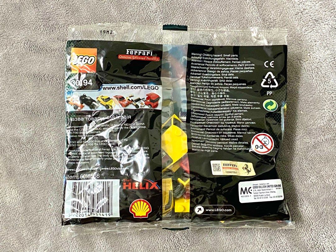 Rare LEGO X Shell X Ferrari 30194 - 458 Italia Polybag, Hobbies & Toys ...