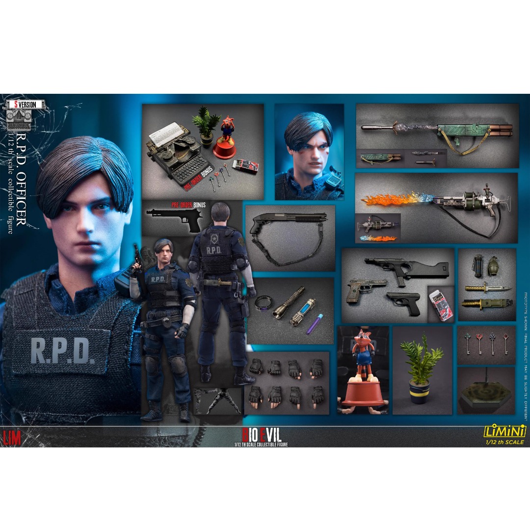 LIMTOYS Resident & Evil 1/12 Leon RPD Officer 6" Action Figure S Ver ...