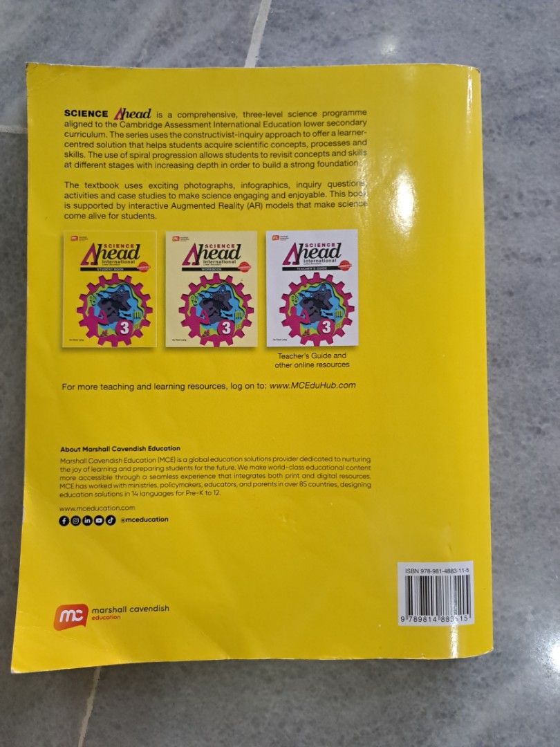 MARSHALL CAVENDISH Science Ahead International Lower Secondary (student ...