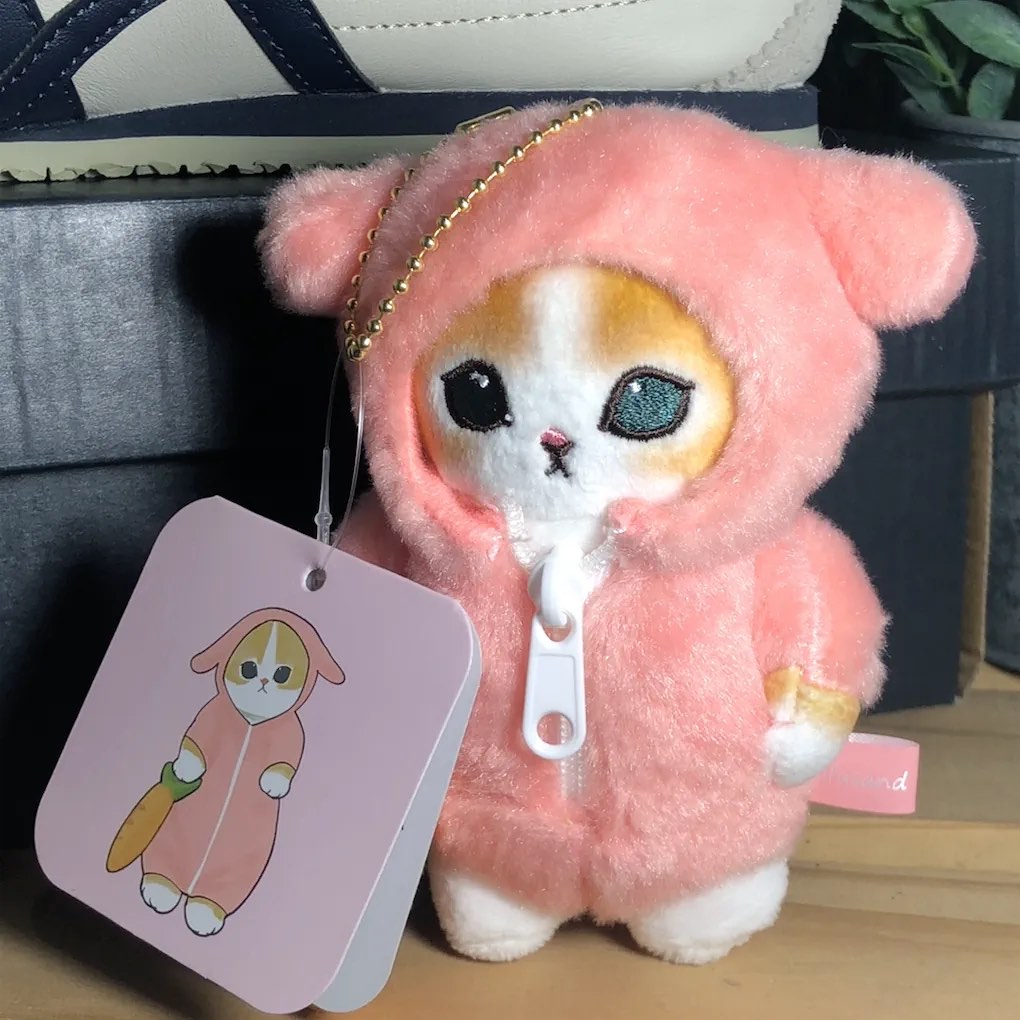 Mofusand Plush Keychain Pink Rabbit, Toys & Collectibles, Mainan di ...