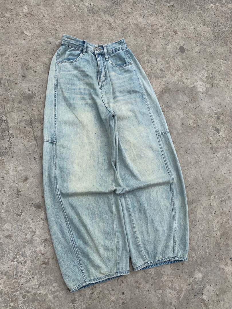 MUD WASHED BAGGY PANTS, Furniture & Home Living, Home Improvement ...