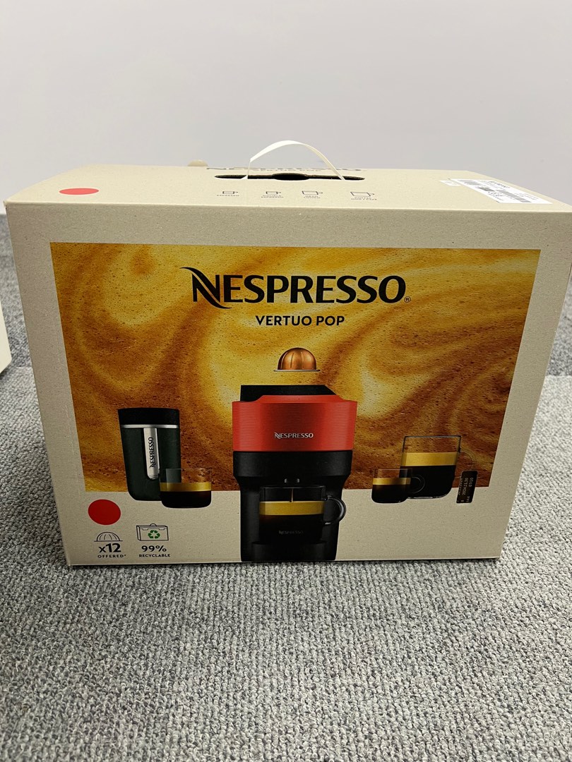 Nespresso Vertuo Pop, Color: Spicy Red, 家庭電器, 廚房電器, 咖啡機及咖啡壺 - Carousell