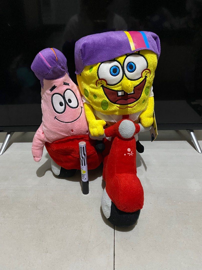 Nickelodeon Spongebob Squarepants and Patrick on A Bike Plush, Hobbies ...