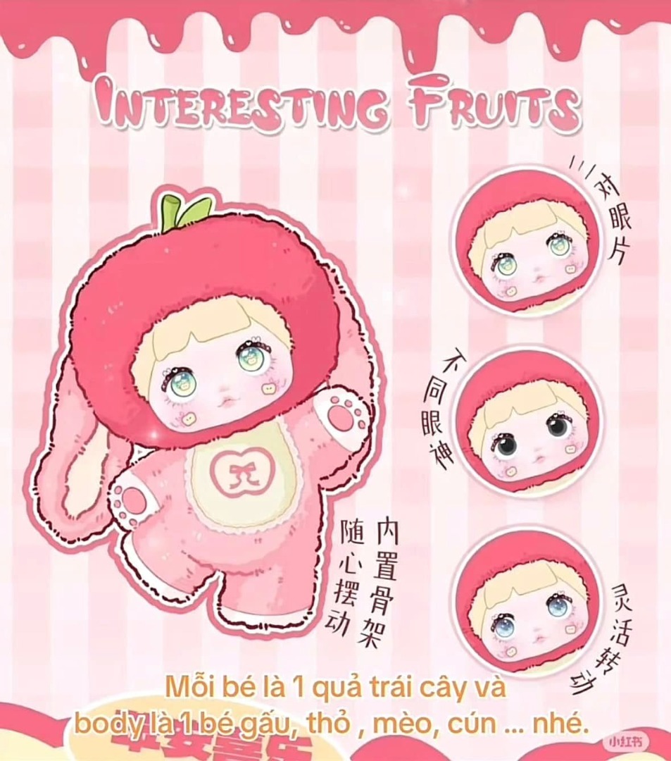 (ONHAND) Nommi version 3 Fruit series plush pendant (confirmed ...