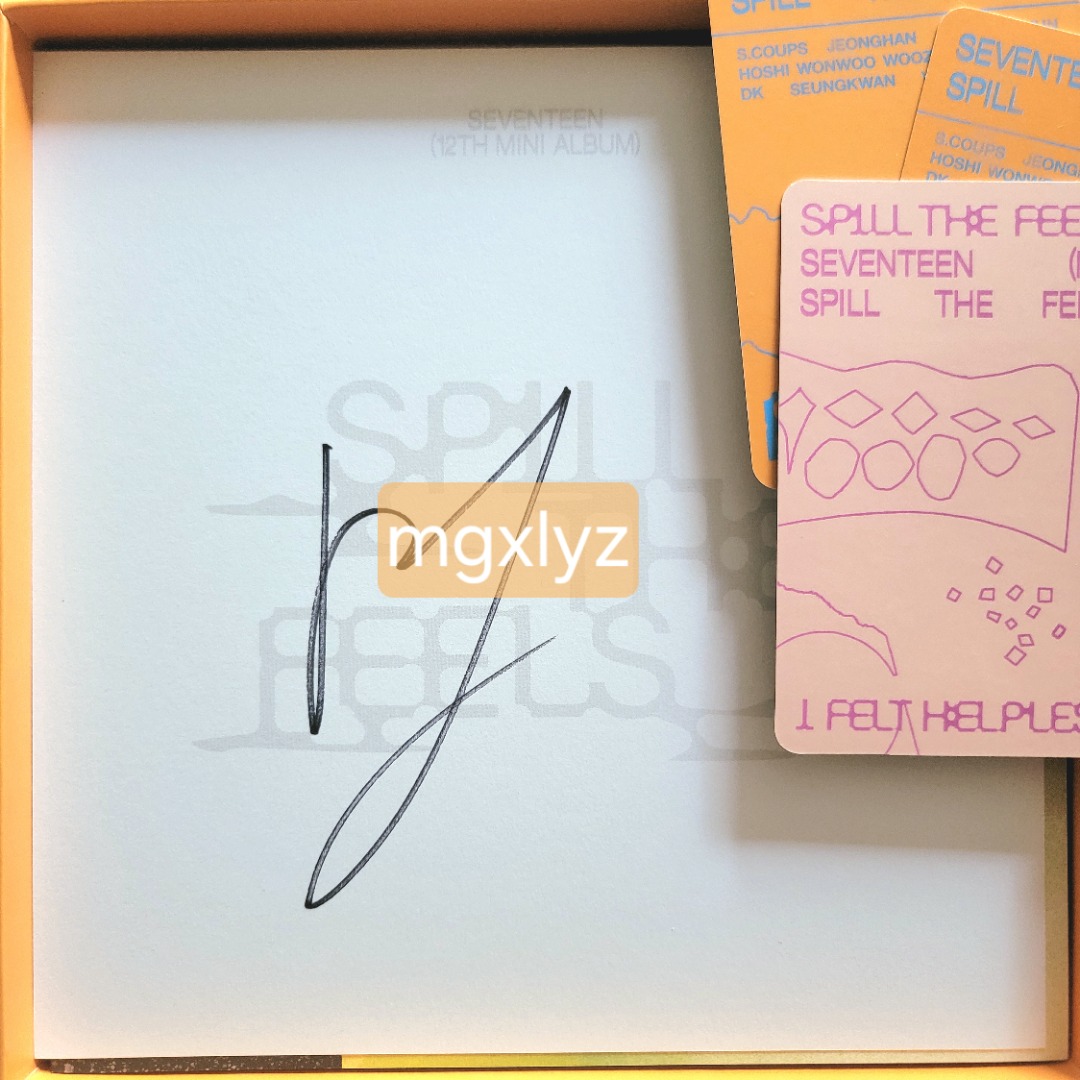 Onhand SIGNED Seventeen Spill the Feels 12th mini album stf svt feel ...
