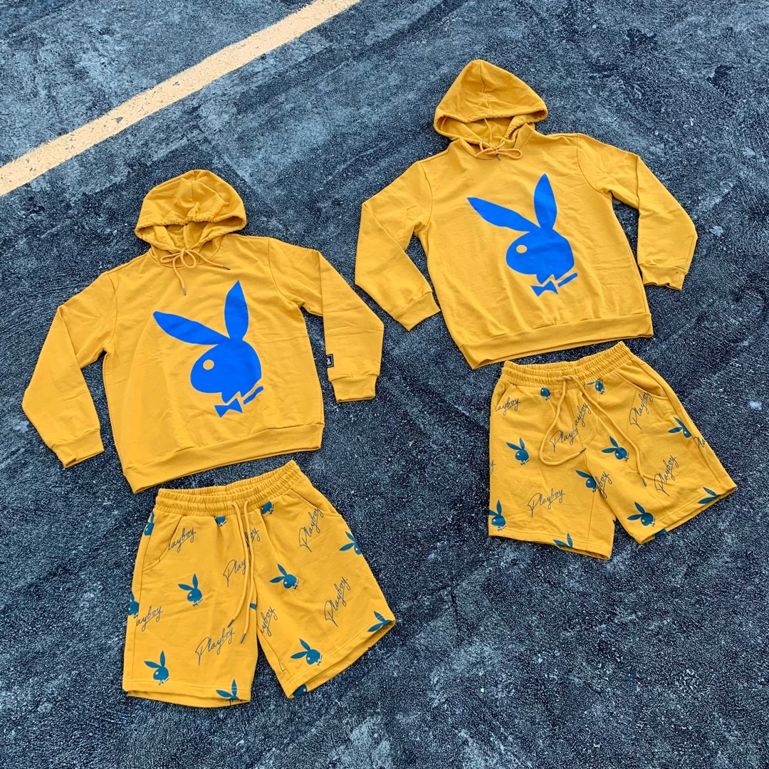 Playboy Big Bunny and AOP Script Bunny Set, Men's Fashion, Tops & Sets ...