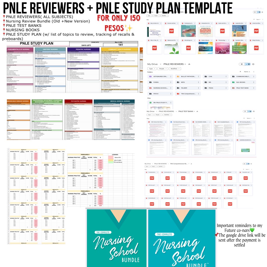 PNLE REVIEWER + PNLE STUDY PLAN TEMPLATE, Hobbies & Toys, Books ...