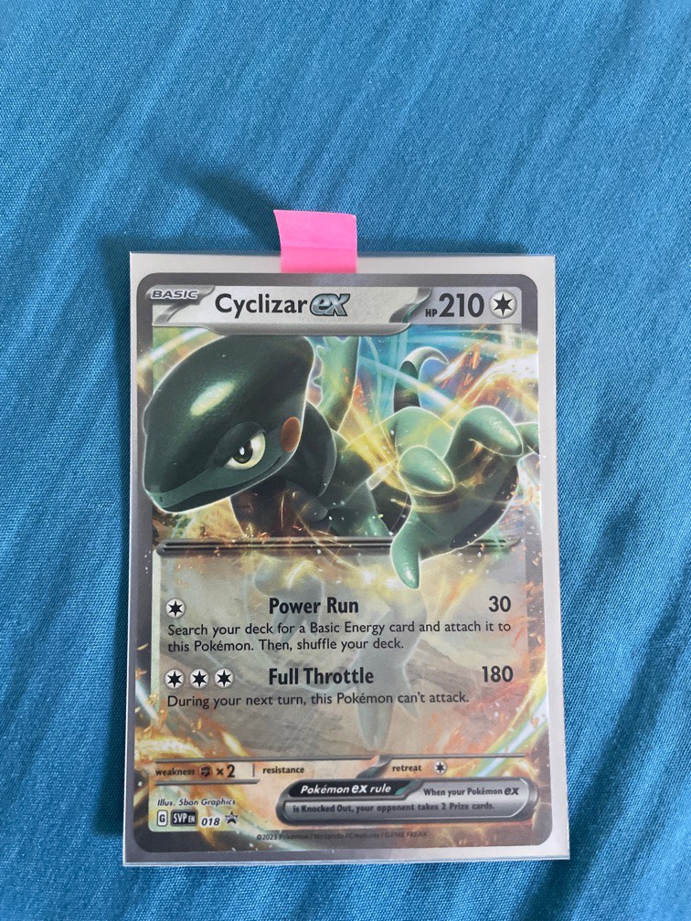 Pokemon Card Cyclizar ex promo card 018, Hobbies & Toys, Toys & Games ...