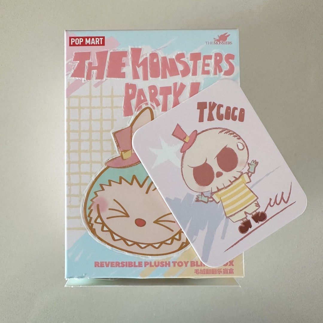 Popmart THE MONSTERS Party Series - Reversible Plush (Tycoco), Hobbies ...