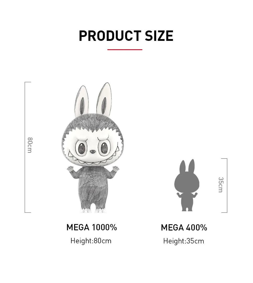 PopMart Mega Labubu Sketch 1000%, Hobbies & Toys, Memorabilia ...