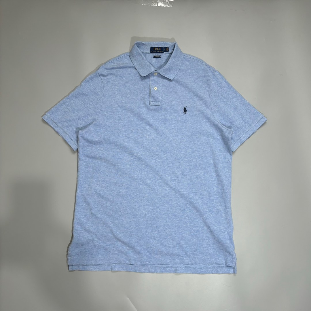 RALPH LAUREN AUTHENTIC POLO SHIRT powder Blue Small Pony, Men's Fashion ...