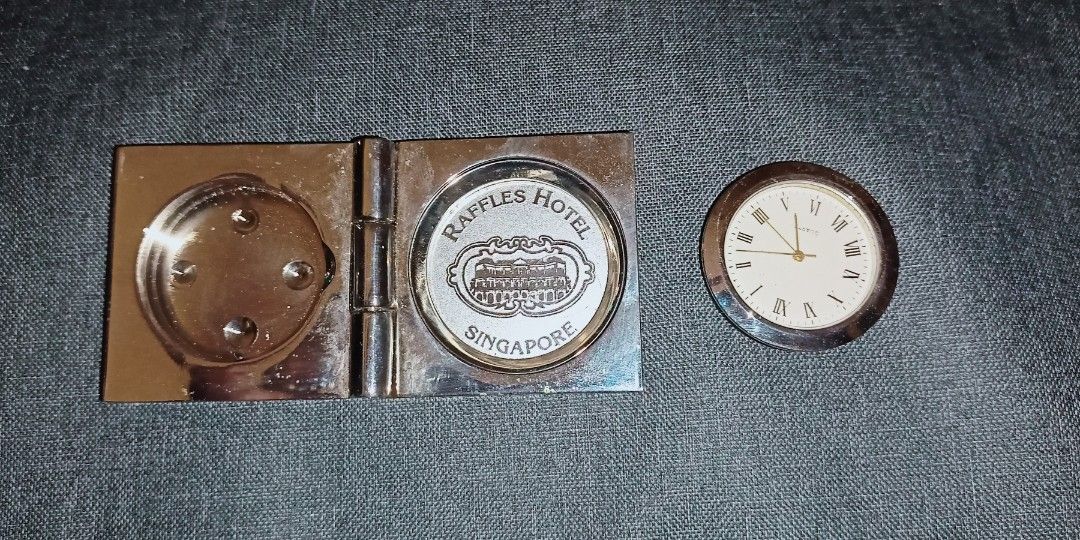 Rare raffles hotel vintage pocket watch with detachable clock, Luxury ...