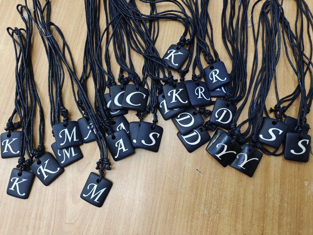 Ready stock] Necklace Alphabets A~Z / Rantai tali huruf Alphabets Q~Z ...